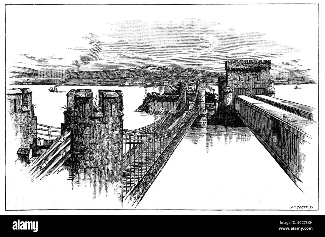 Bridges in wales Black and White Stock Photos & Images - Alamy