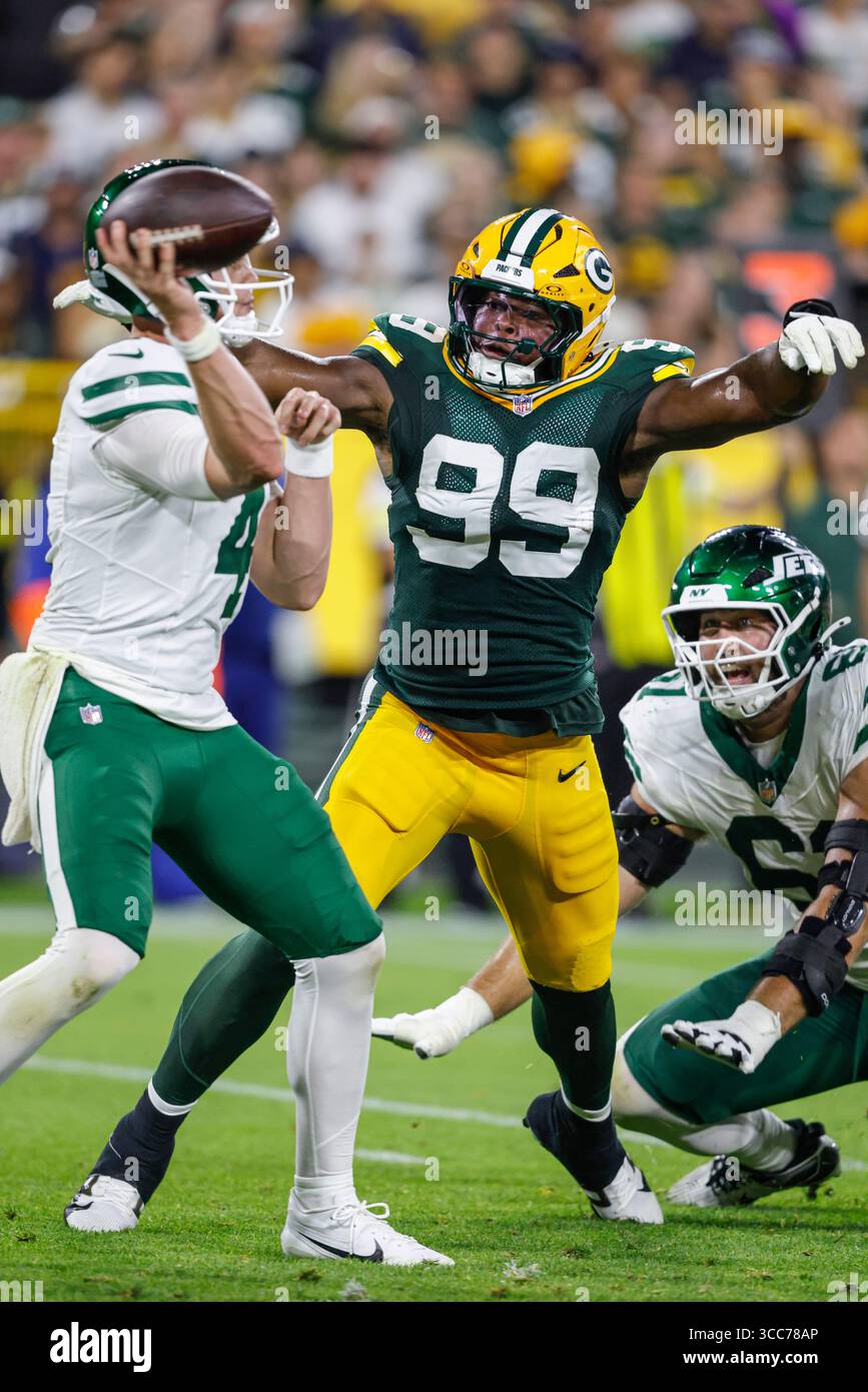 Green Bay Packers defensive end Barryn Sorrell (99) rushes during a ...