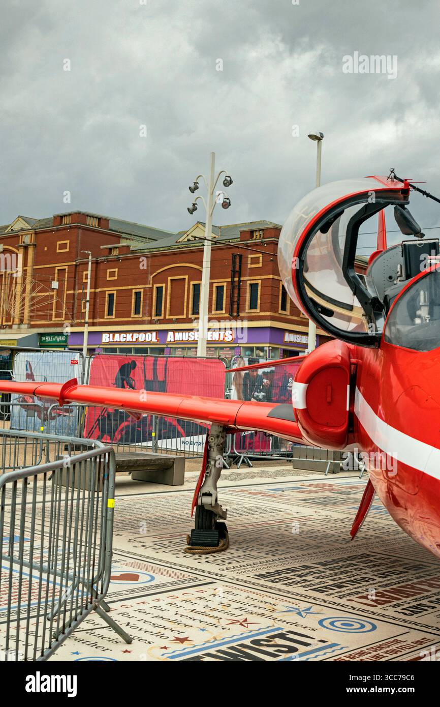Red Arrows Hawk jet at Blackpool Air Show 2025 Stock Photo - Alamy