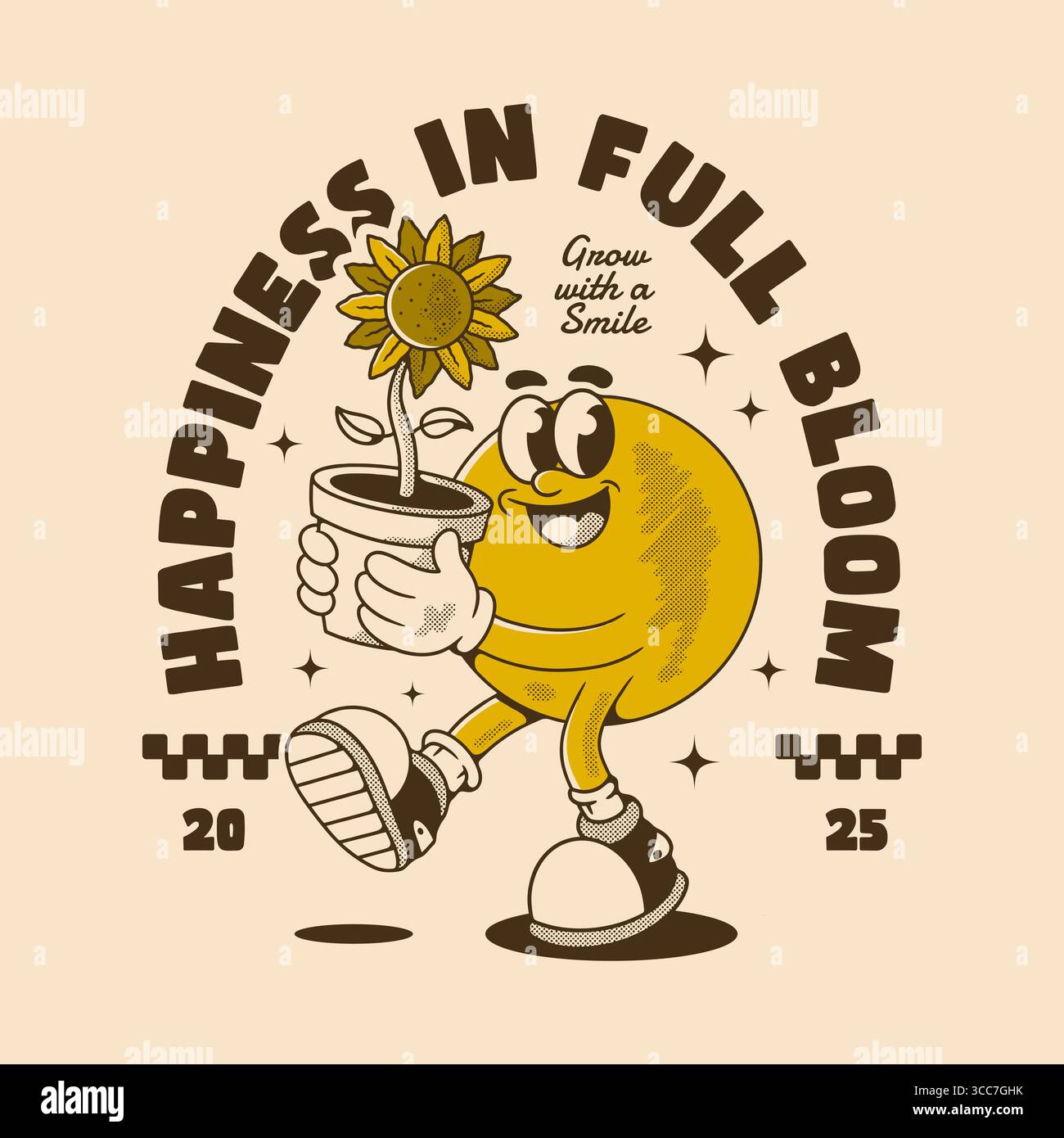 Cheerful nostalgic design Stock Vector Images - Alamy