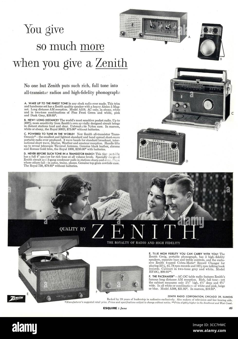 Zenith adverts hi-res stock photography and images - Alamy