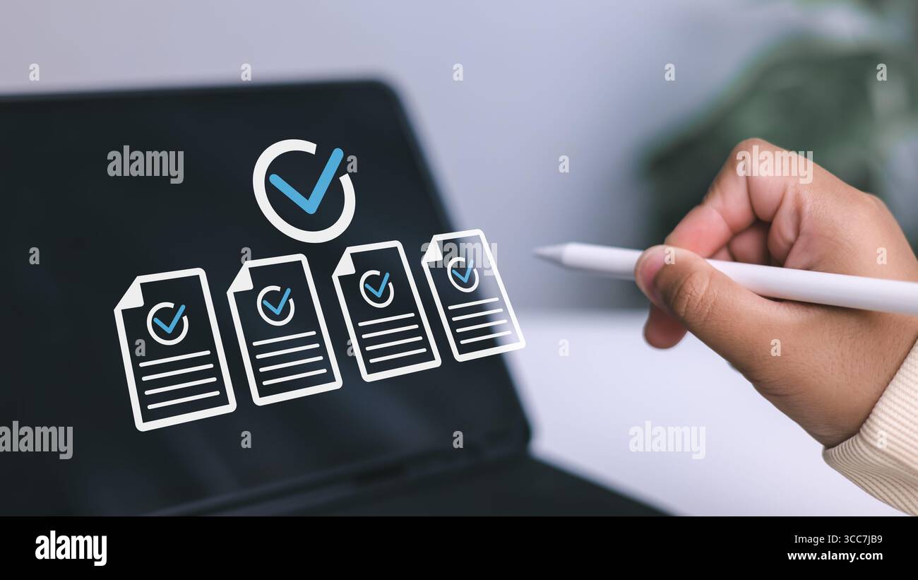 Task completion checklist approval hi-res stock photography and images ...