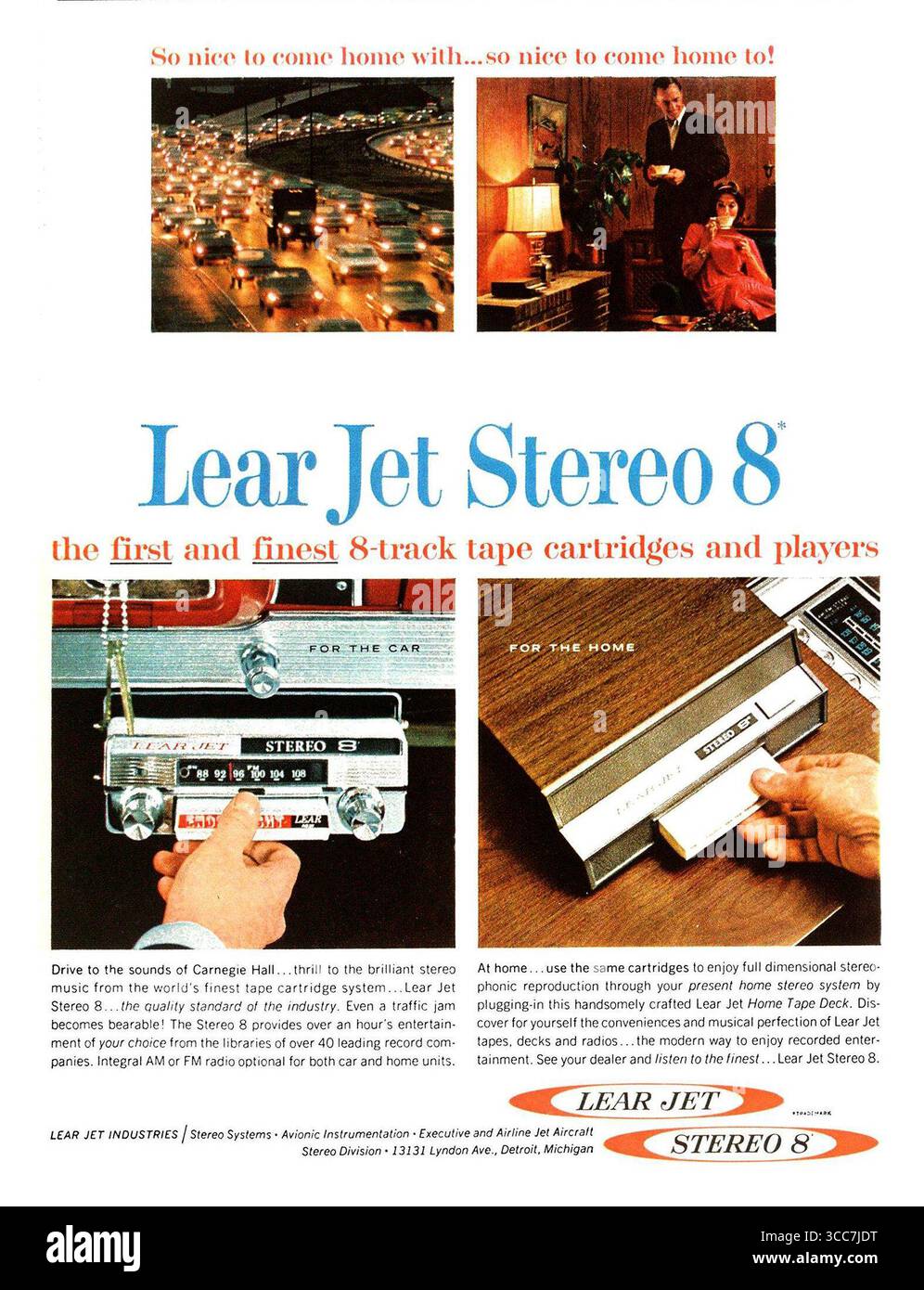 1966 Lear Jet Car Stereo & Home Tape Deck ad Stock Photo - Alamy