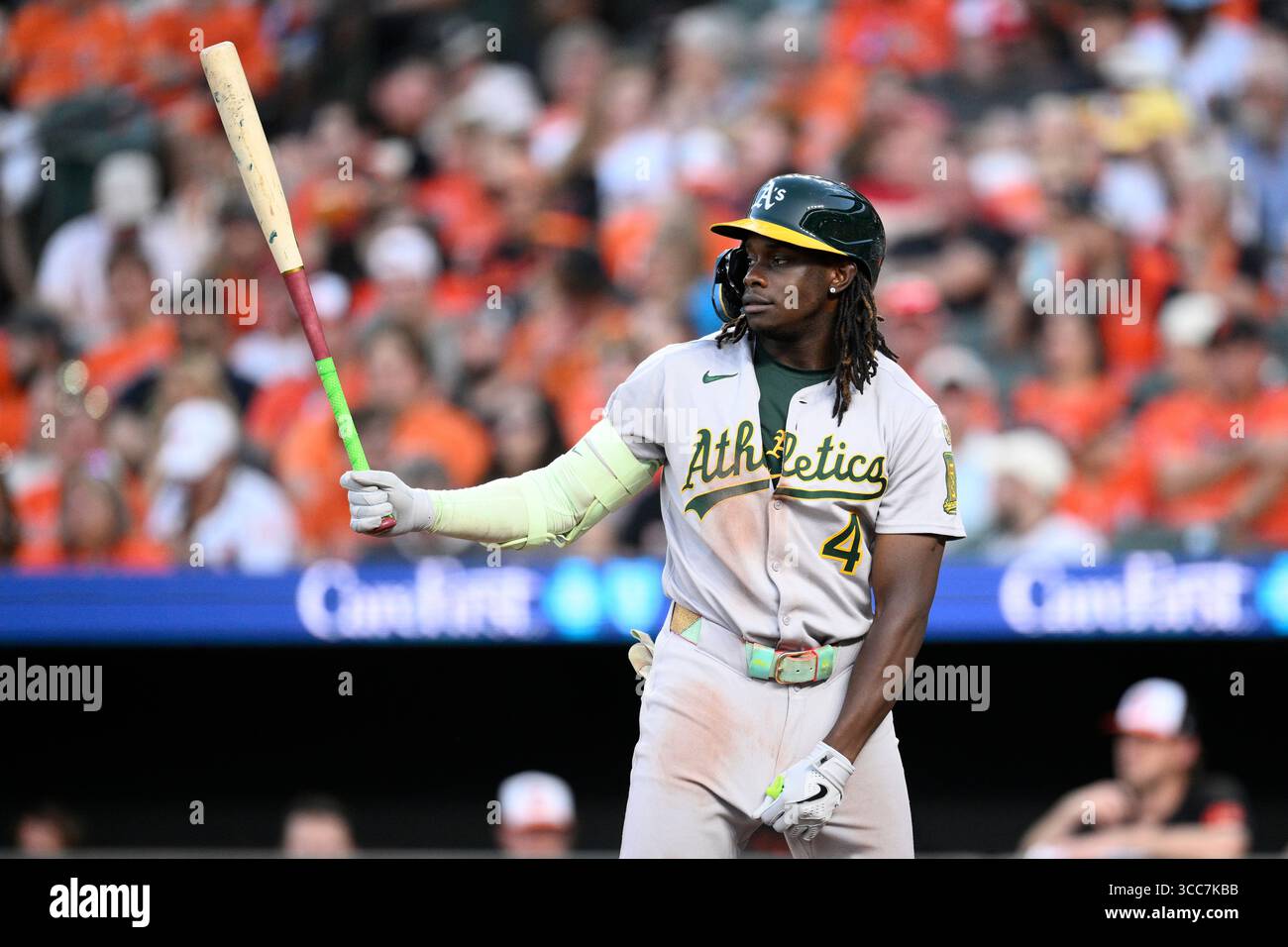 Athletics' Lawrence Butler in action during a baseball game against the ...