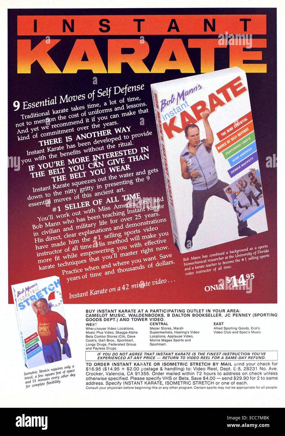1987 Bob Mann’s Instant Karate VHS video ad Stock Photo - Alamy