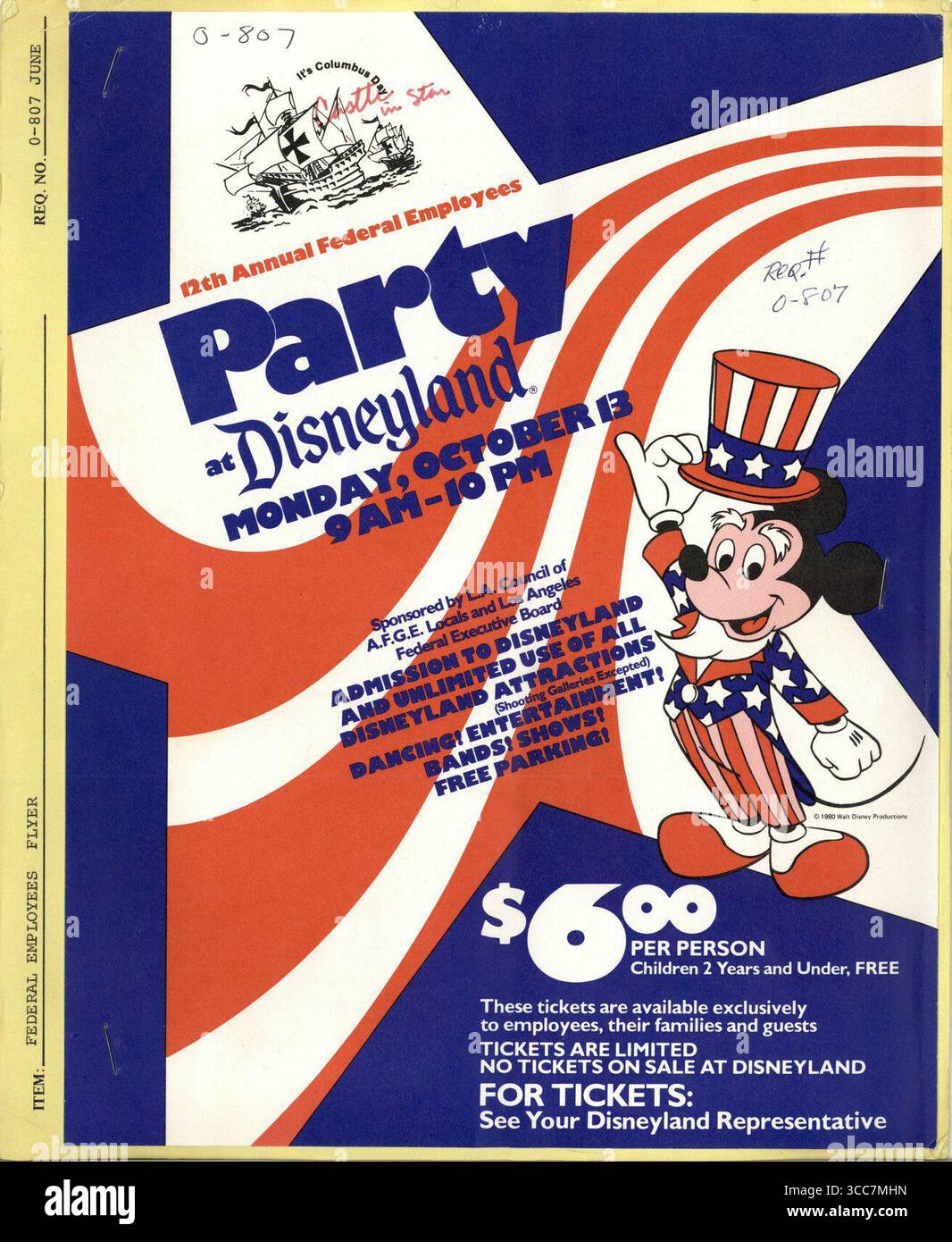 1980 Federal Employees Party at Disneyland, October, 13, 1980 poster ...
