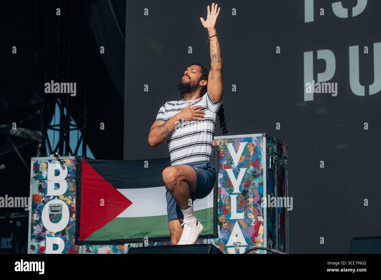 Newquay, Cornwall, UK. 10/08/2025. Bob Vylan live concert at ...