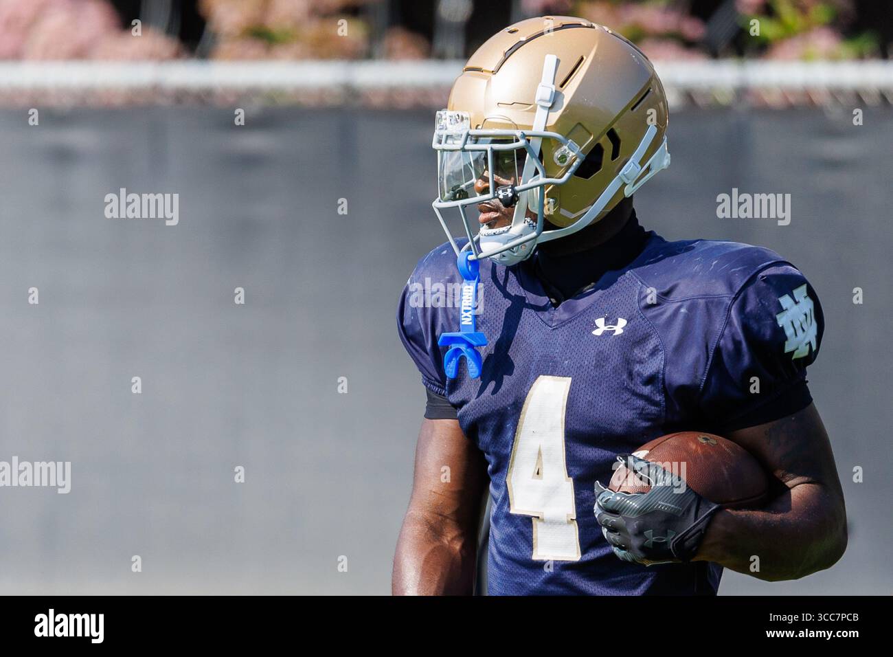 August 10, 2025: Notre Dame running back Jeremiyah Love (4) during the Notre Dame Football Fall ...