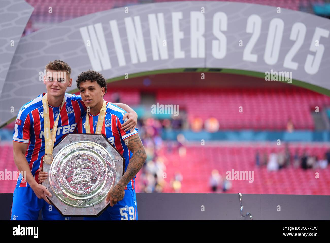 Crystal Palace's Justin Devenny (left) and Rio Solomon Cardines with ...