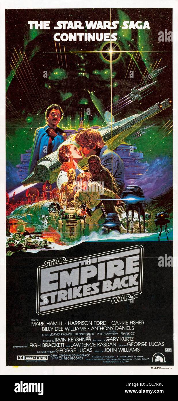 Star wars the empire strikes back film poster hi-res stock photography ...