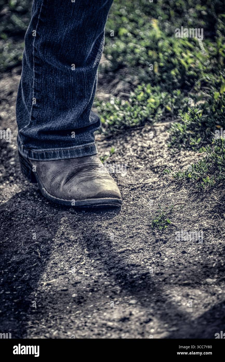 Classic cowboy boot shot hi-res stock photography and images - Alamy