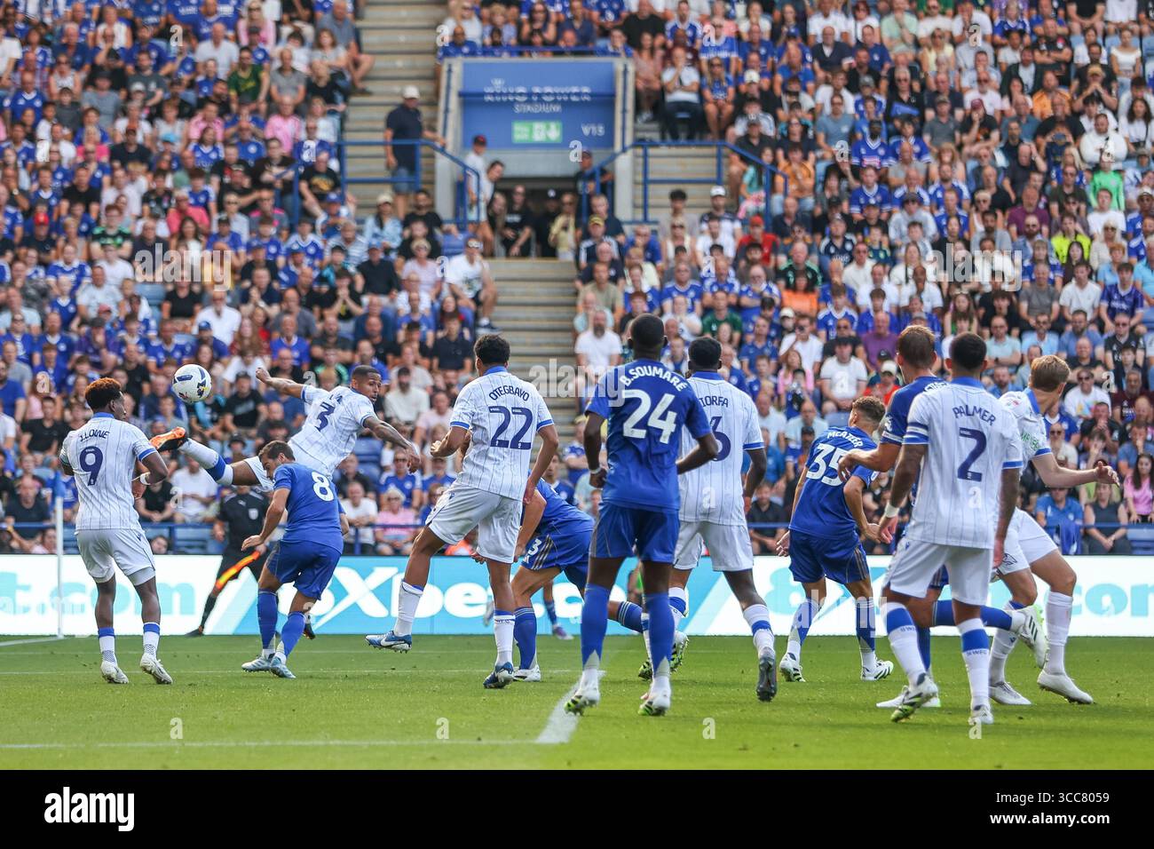 General action as of Leicester City press the attack during the Sky Bet ...