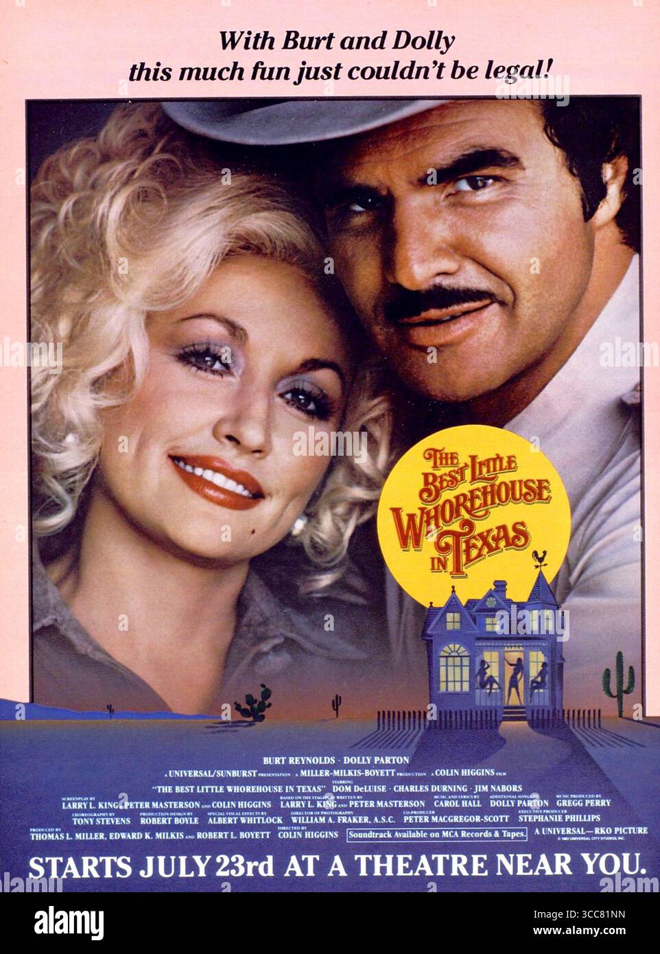 1982 The Best Little Whorehouse in Texas film poster, directed by Colin ...