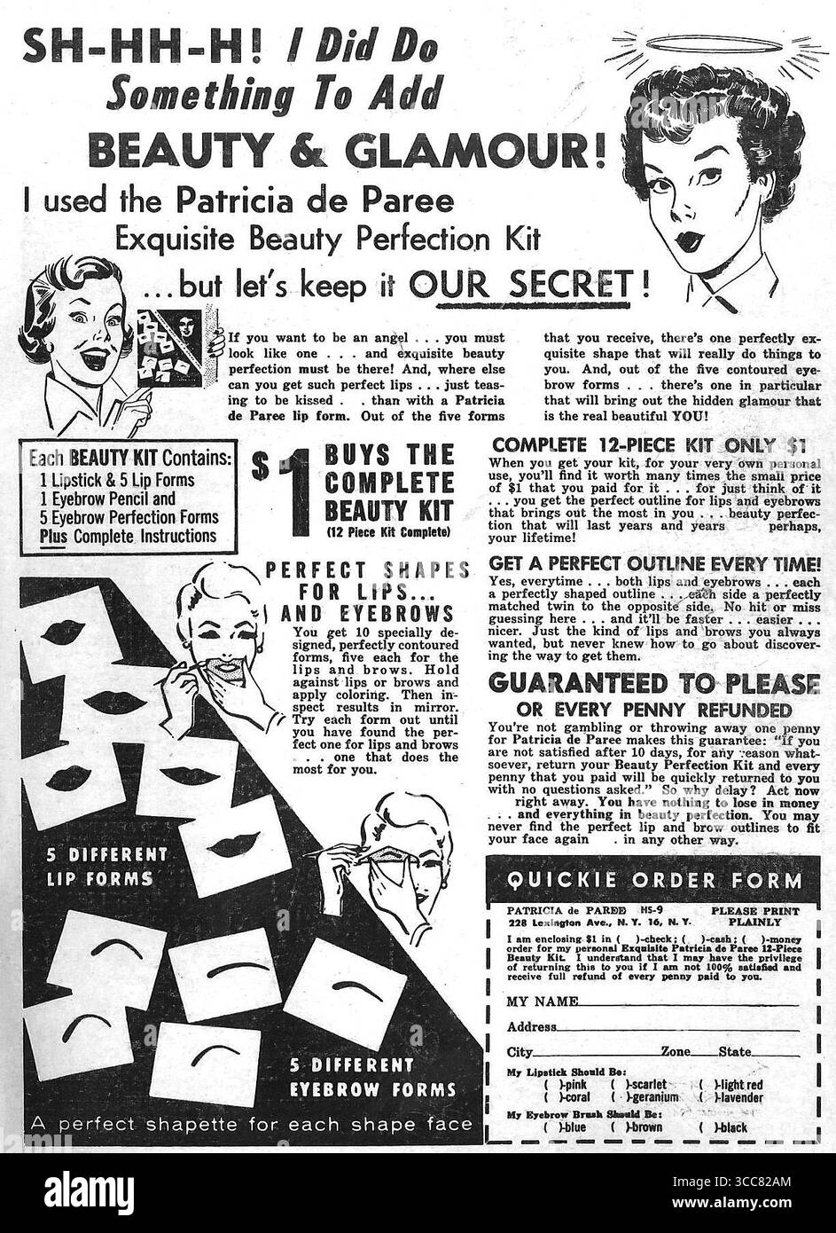 1950s beauty ad Black and White Stock Photos & Images - Alamy