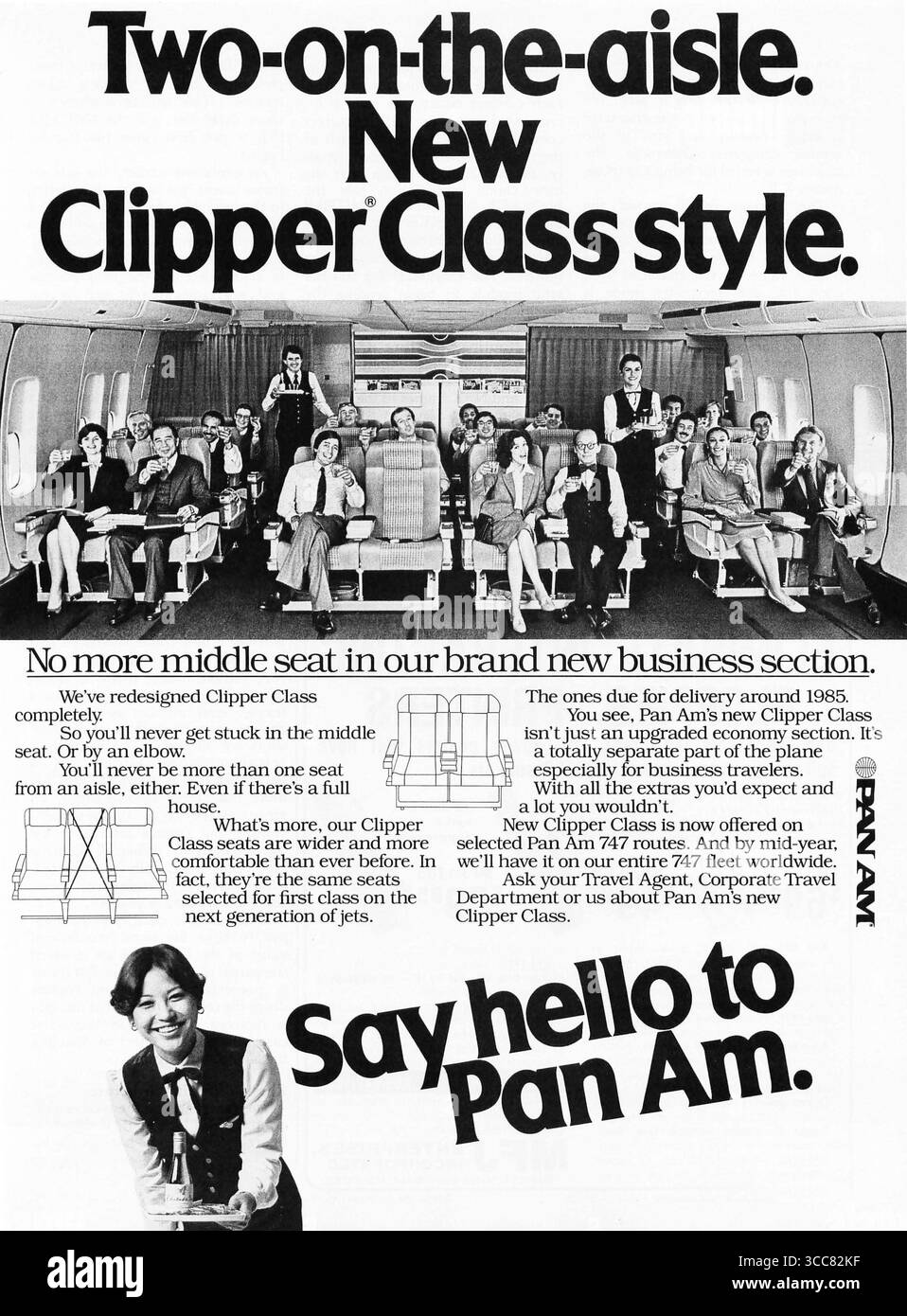 Business class airline historic hi-res stock photography and images - Alamy