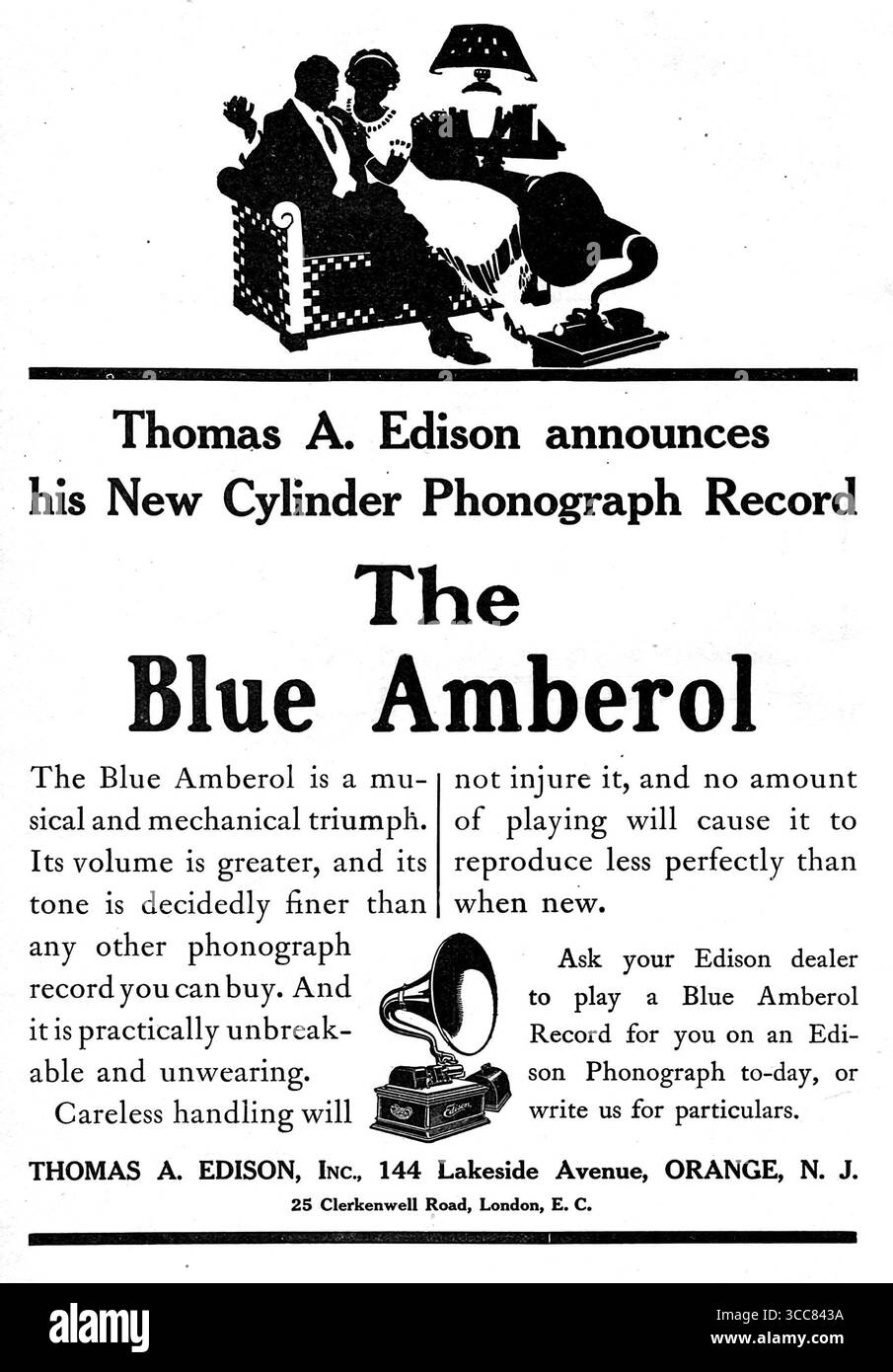 1910s edison phonograph Cut Out Stock Images & Pictures - Alamy