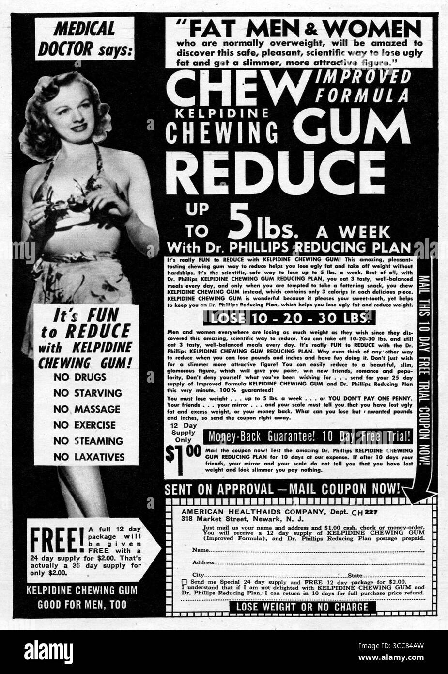 Vintage gum ads Black and White Stock Photos & Images - Alamy