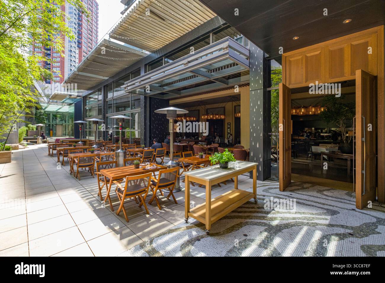 Outdoor seating at The Oak Door, Steakhouse, Grand Hyatt Tokyo ...