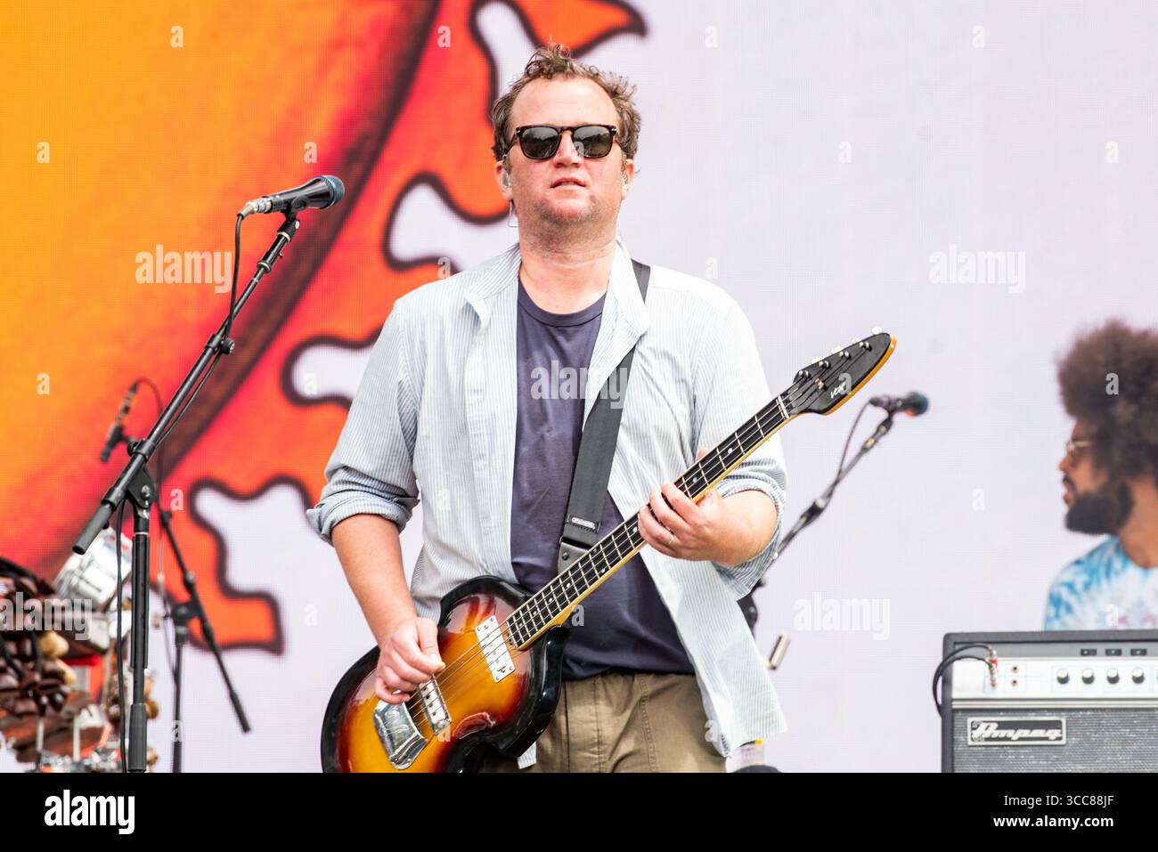 Chris Baio of Vampire Weekend performs at Outside Lands at Golden Gate ...