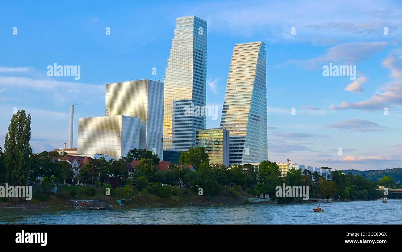 Basel, Switzerland - August 10, 2025: Roche Headquarters with a general ...
