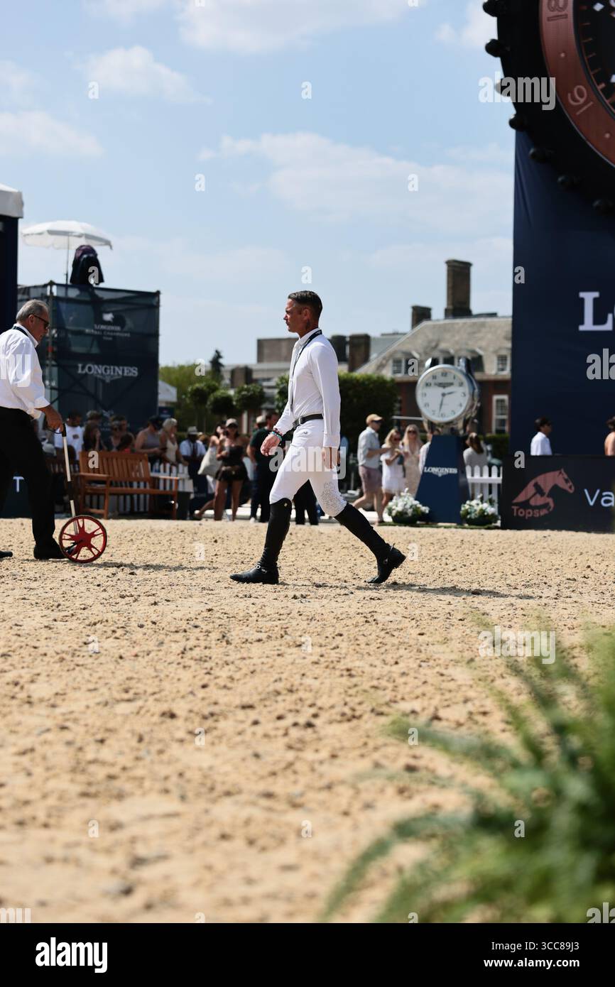 Gregory Cottard (FRA) during the showjumping course walk before the ...