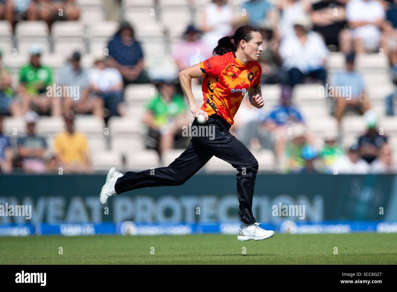 Southampton, UK, 10 August 2025. Megan Schutt of Birmingham Phoenix ...