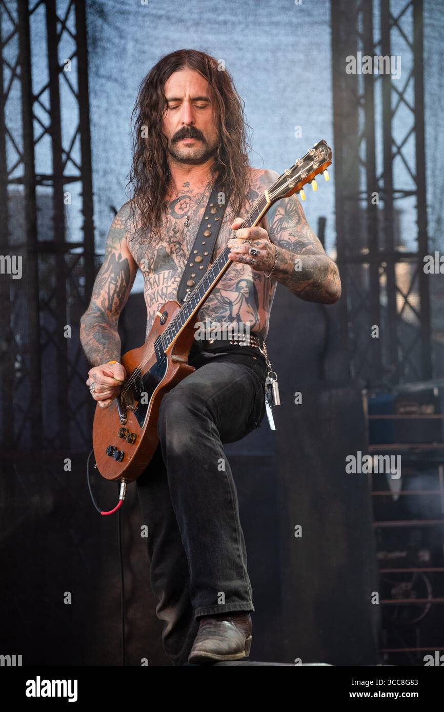 Malmö, Sweden, 10th August 2025. The American metal band Deathchant ...