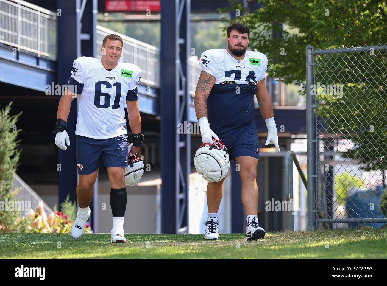 August 10, 2025; Foxborough, MA, USA; New England Patriots center Alec ...