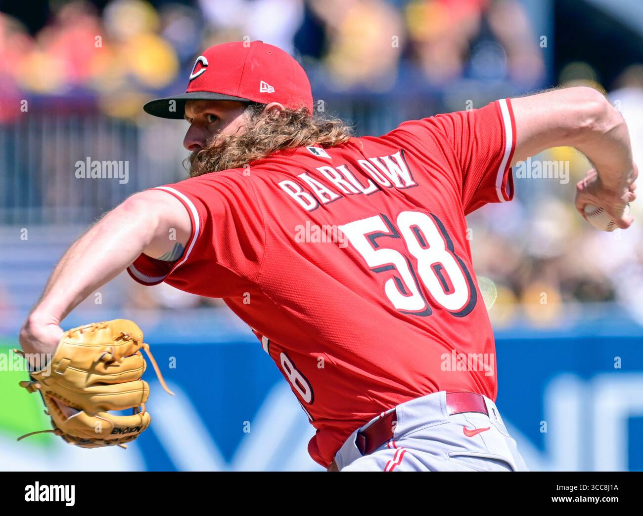 Pittsburgh, United States. 10th Aug, 2025. Cincinnati Reds pitcher ...