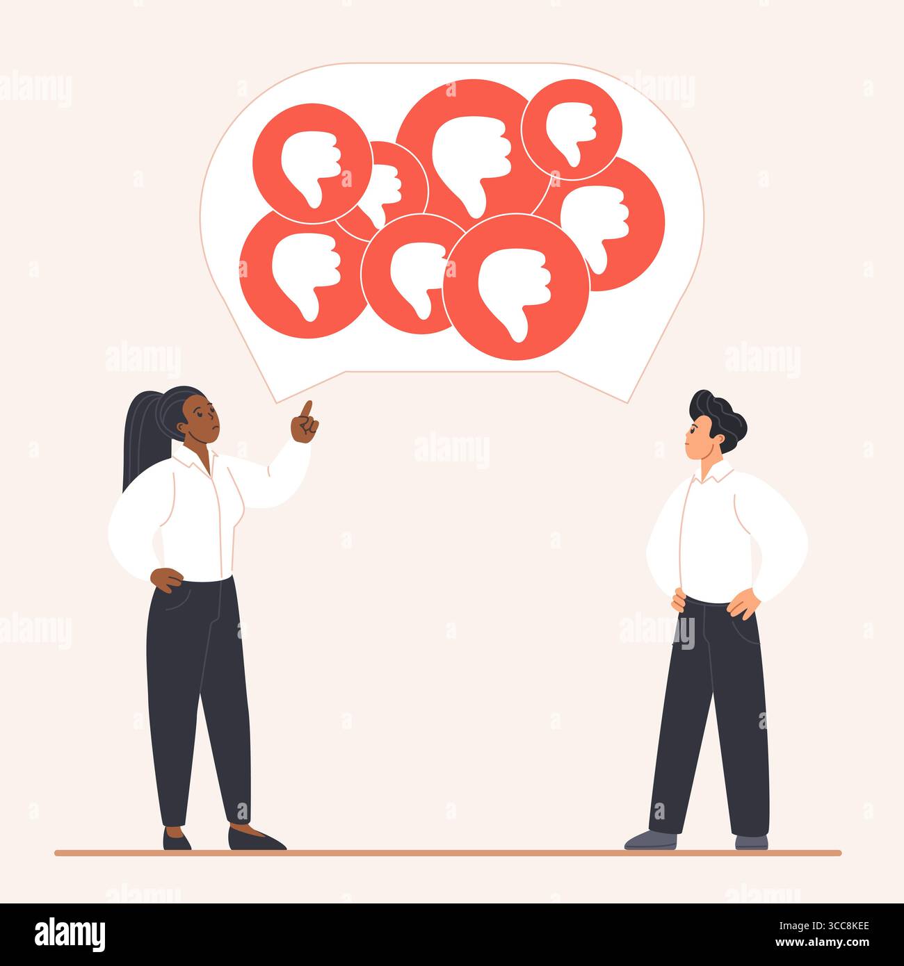 Criticism in work concept Stock Vector Images - Alamy