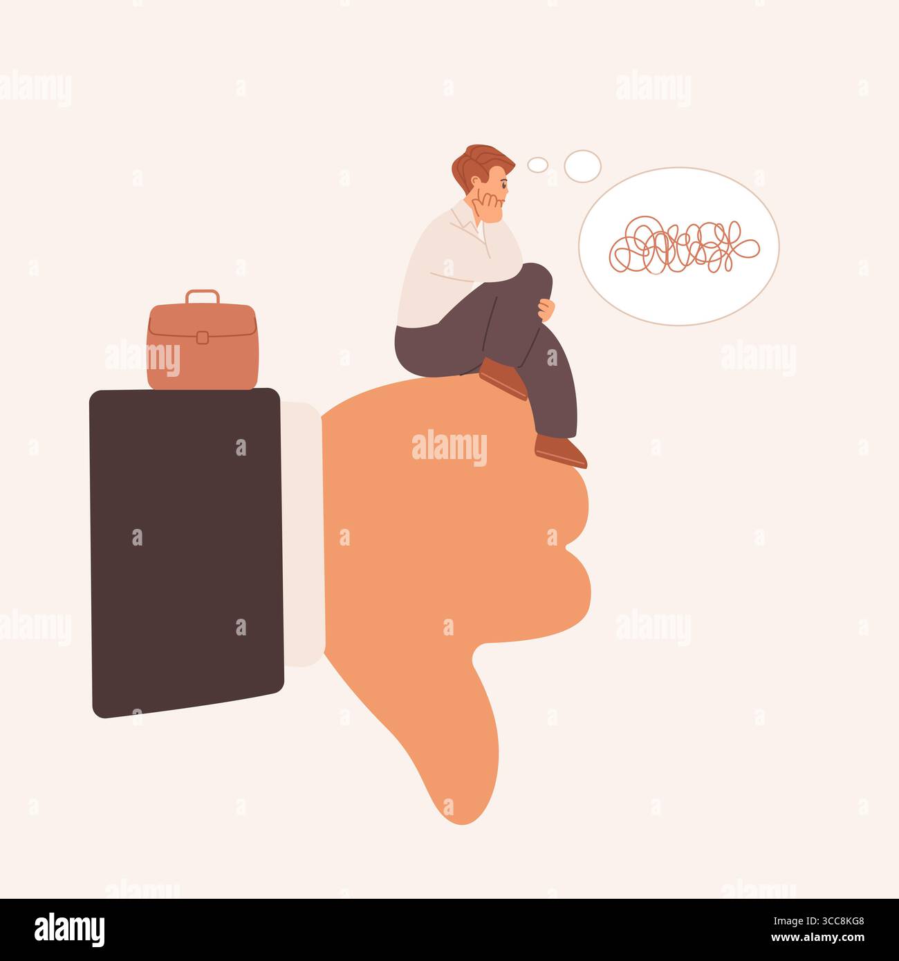 Unhappy fatigue Stock Vector Images - Alamy