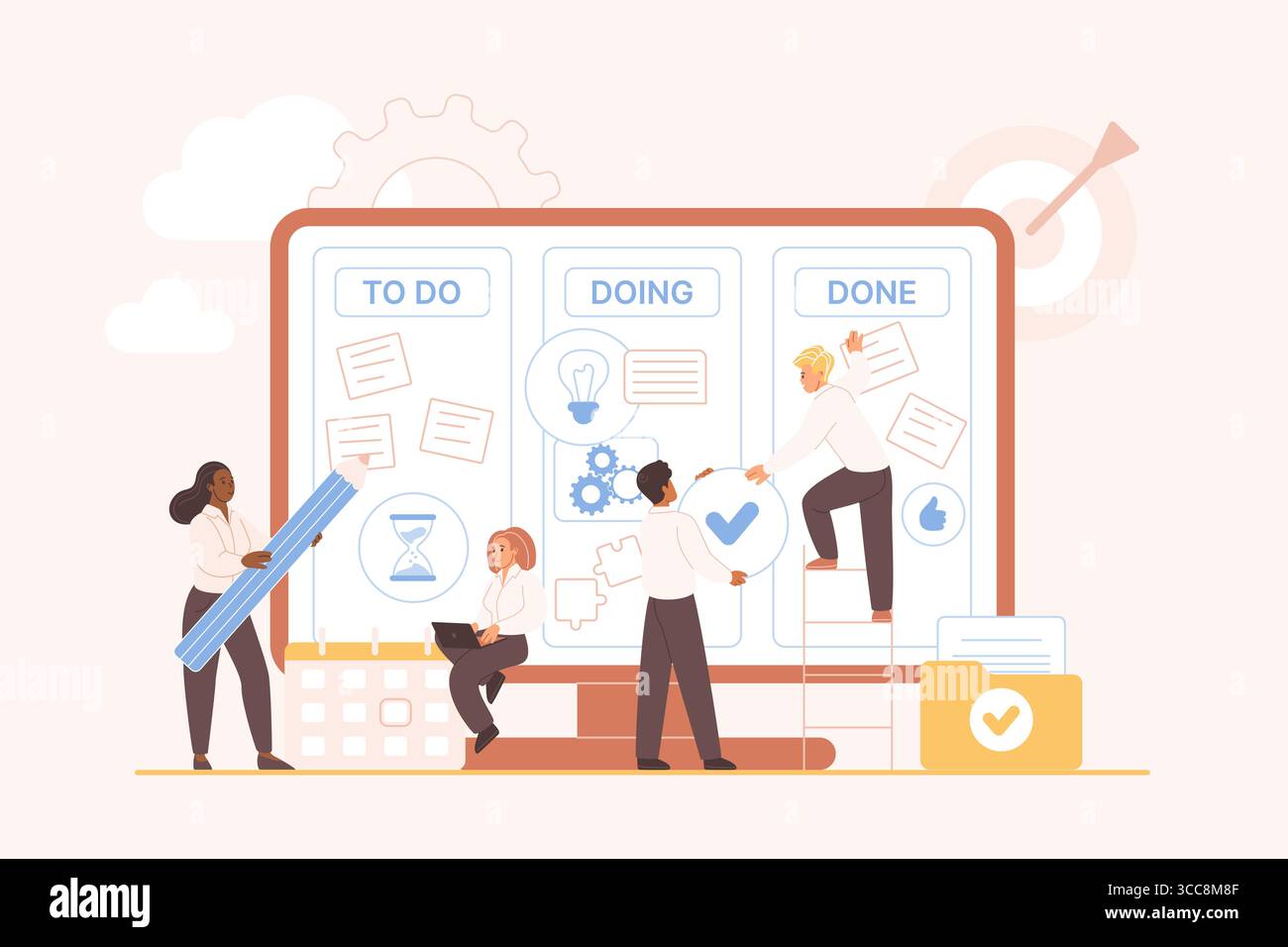 Kanban board online, interactive methodology to plan work cycle ...