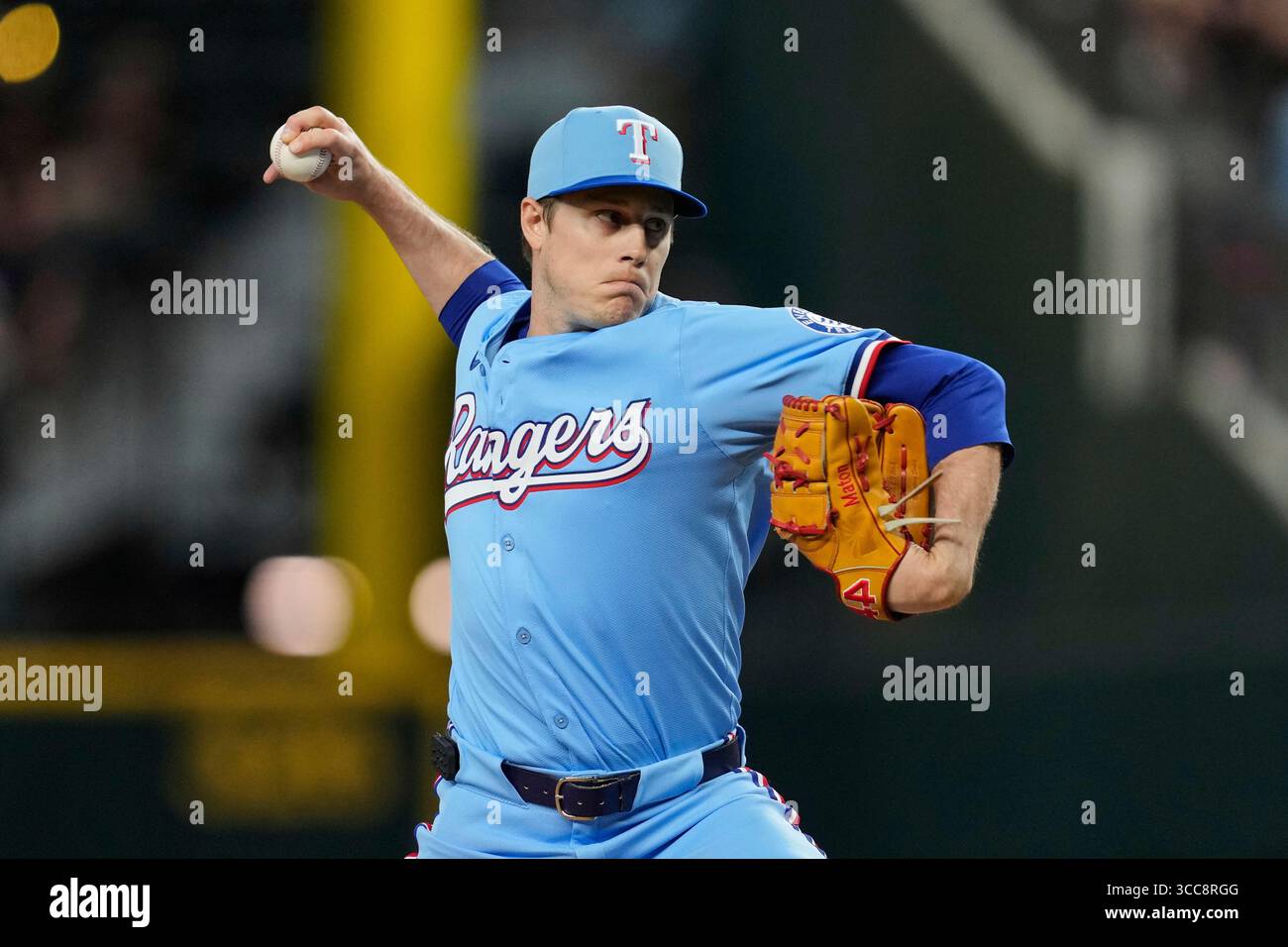 Texas Rangers relief pitcher Phil Maton throws to the Philadelphia ...