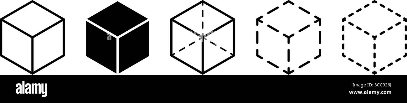 Cube shapes silhouettes in hi-res stock photography and images - Alamy