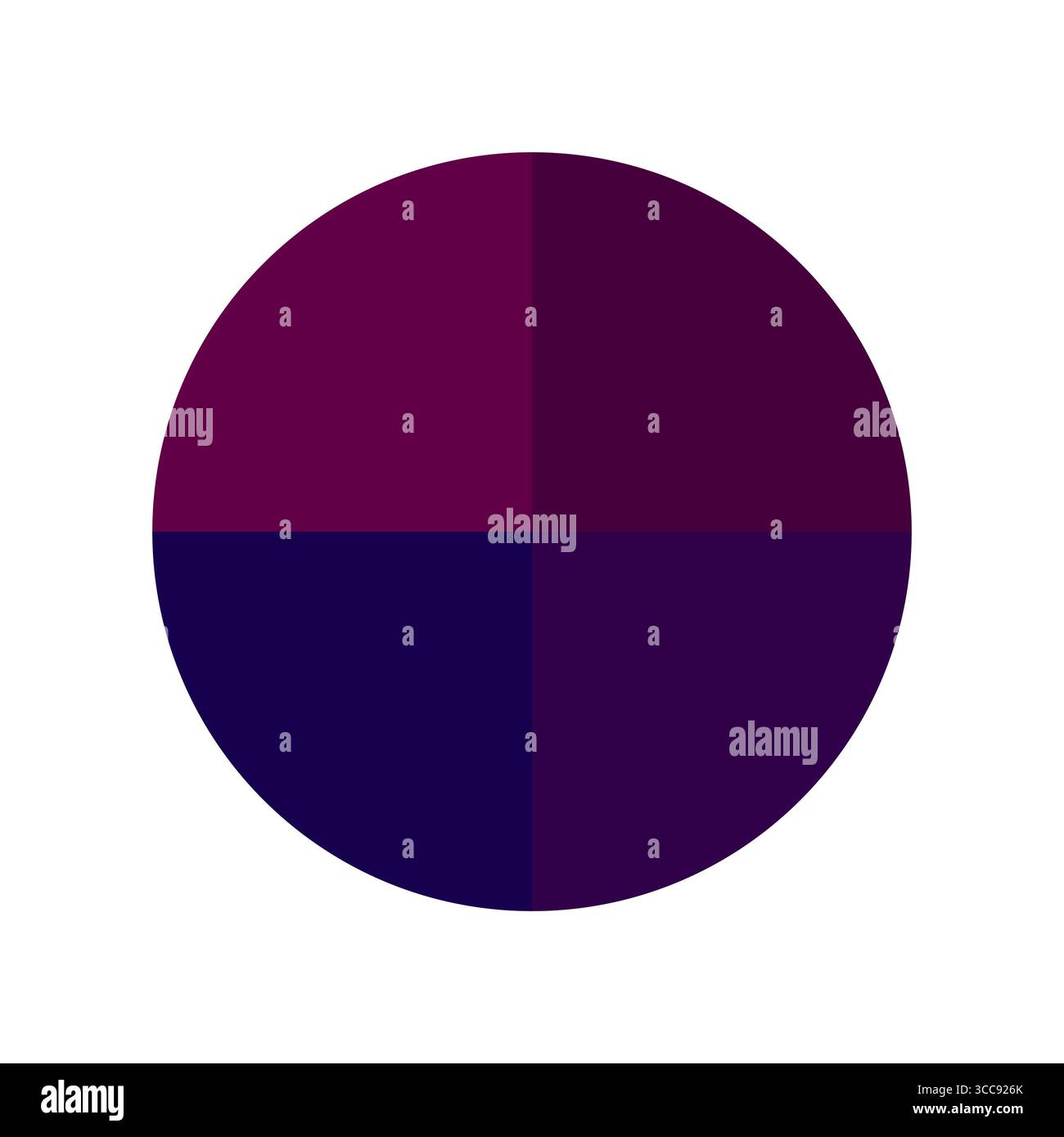 Color palette illustration. Dark purple sections. Circular shape Vector ...