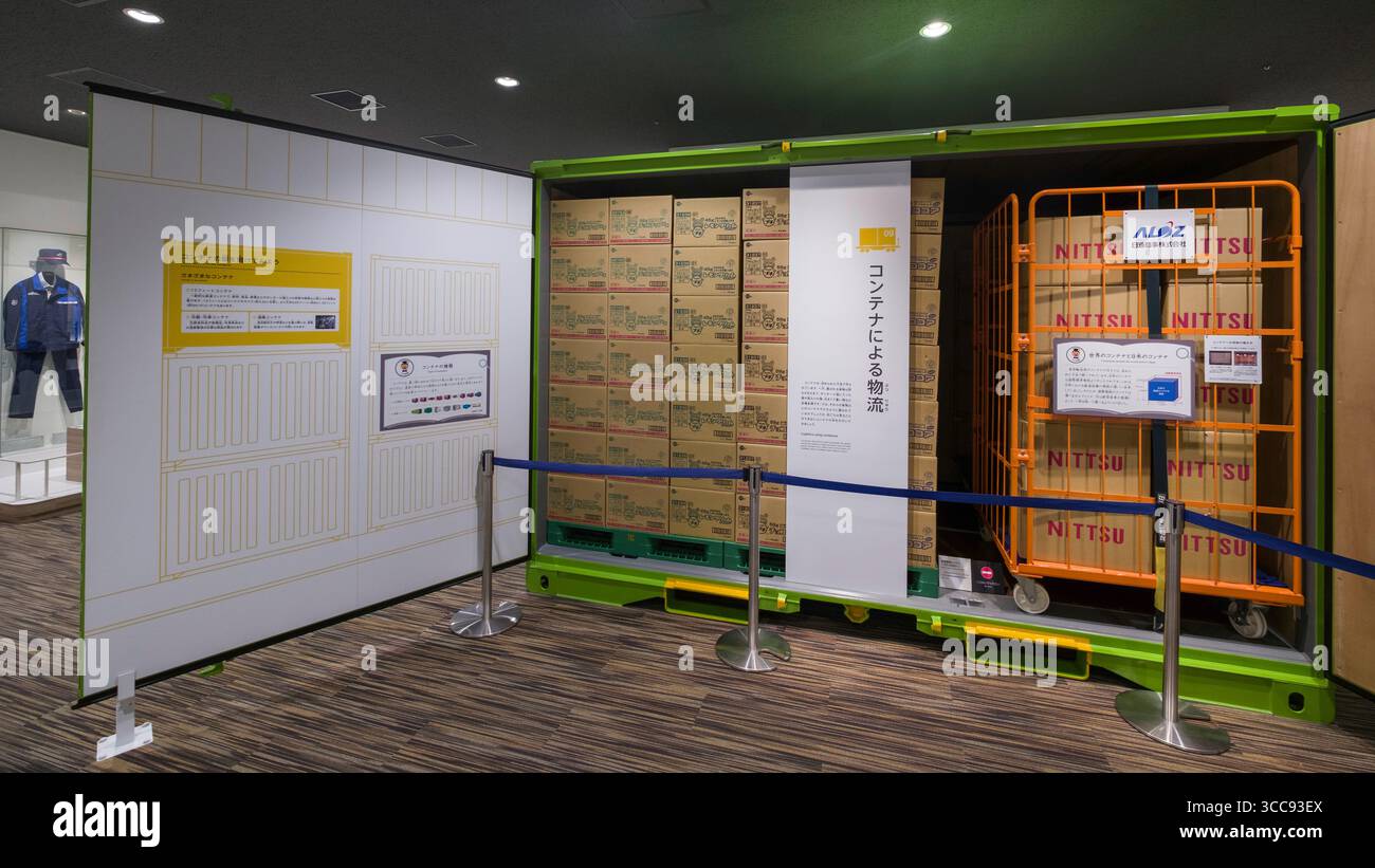 Display of Japanese container for transportation of goods, Kyoto ...