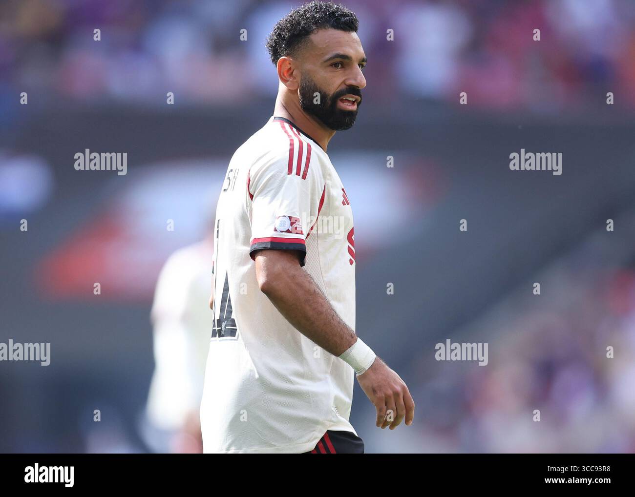 London, England, 10th August 2025. Mohamed Salah of Liverpool during ...