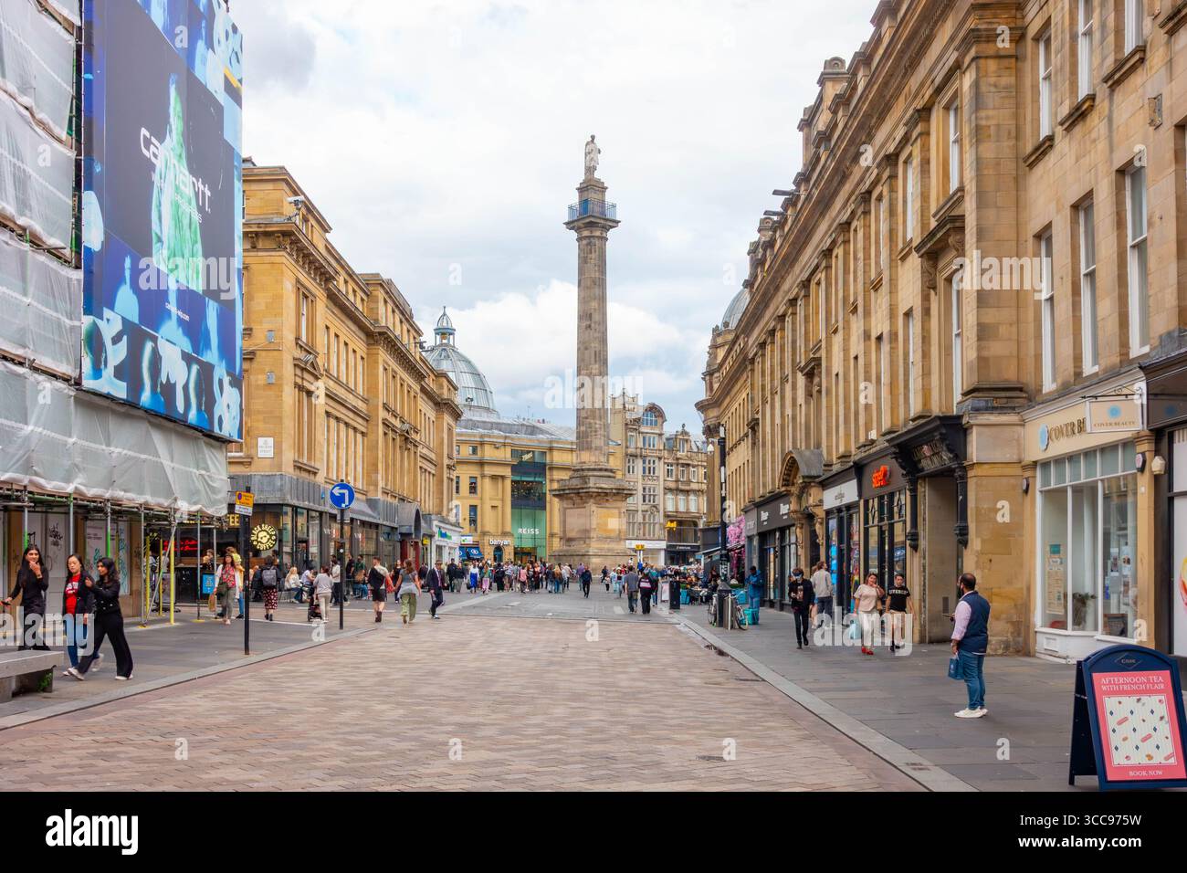 A view down Granger Street in Newcastle-upon-Tyne, UK city centre ...