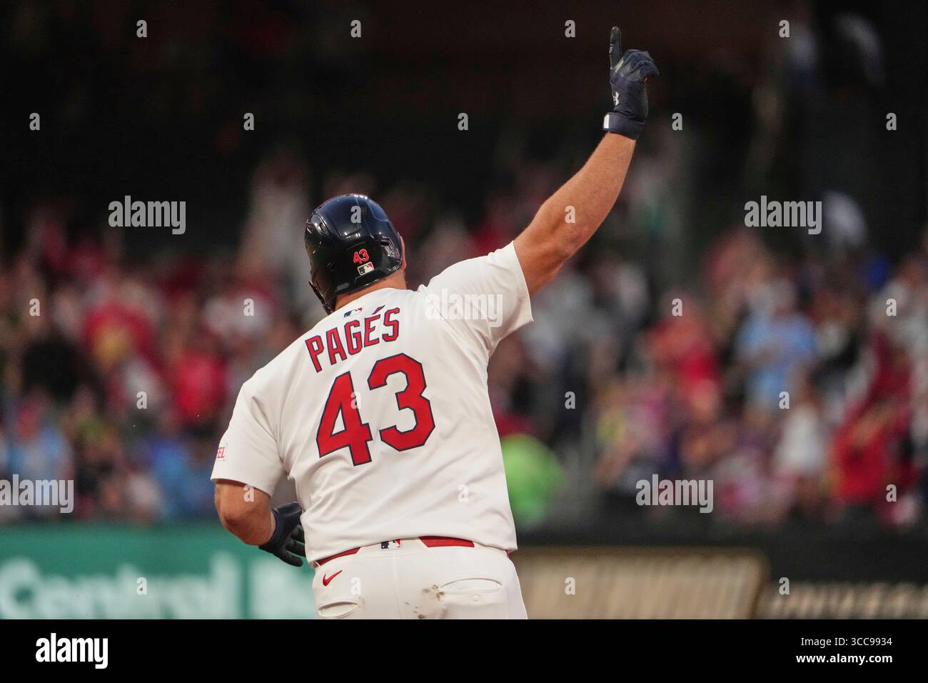St. Louis Cardinals' Pedro Pages celebrates after hitting a two-run ...