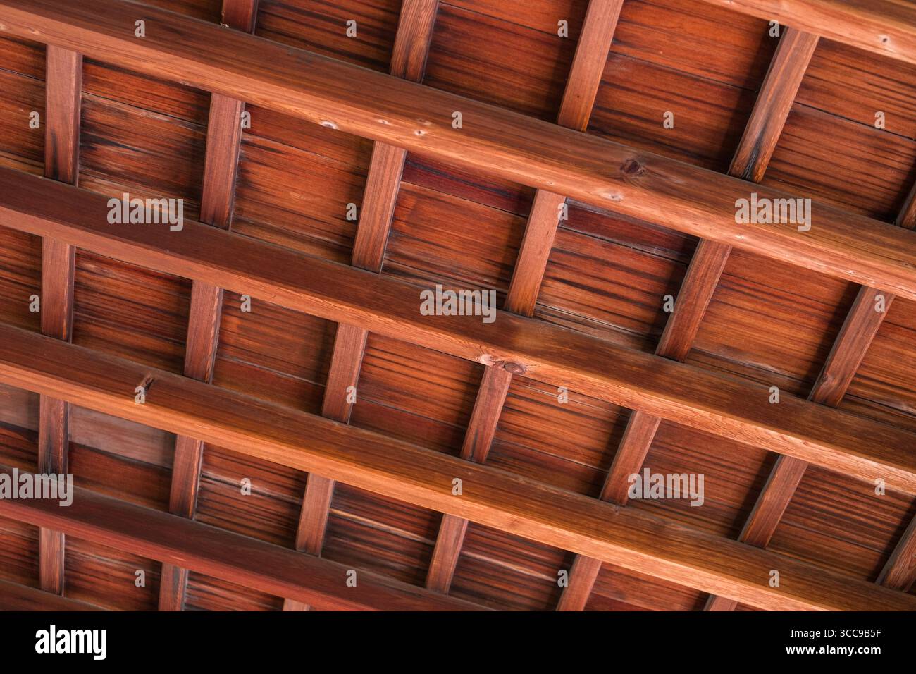 Wood ceiling in Ryōan-ji Buddhist temple, Ryoanji Goryonoshitacho, Ukyo ...