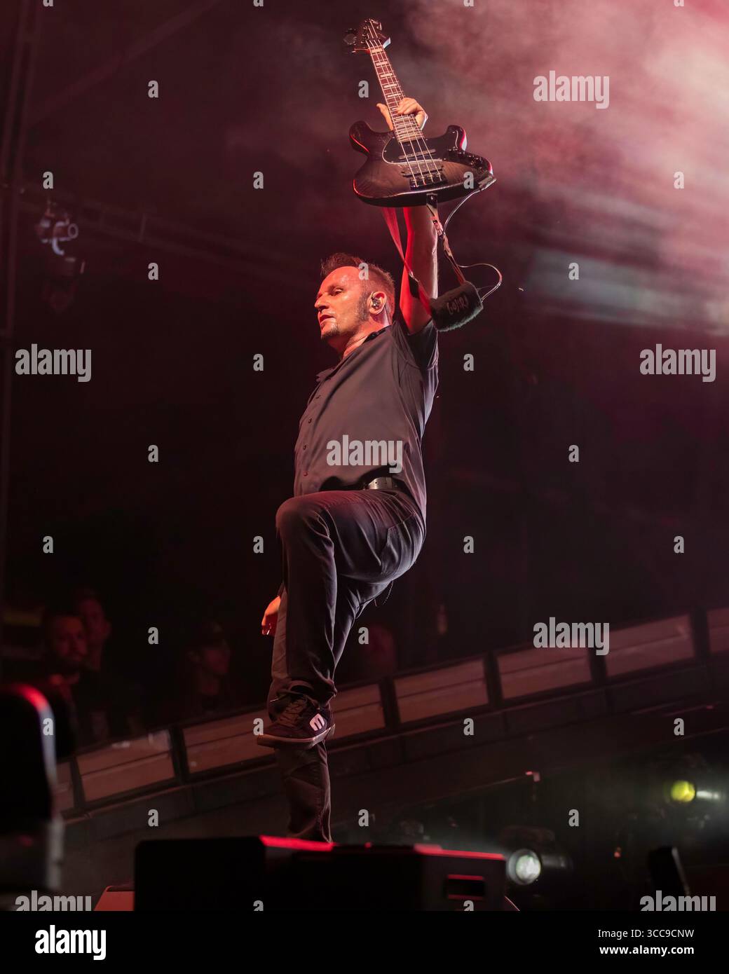 Derbyshire, England, 10th August, 2025. Gojira headlining the Ronnie ...