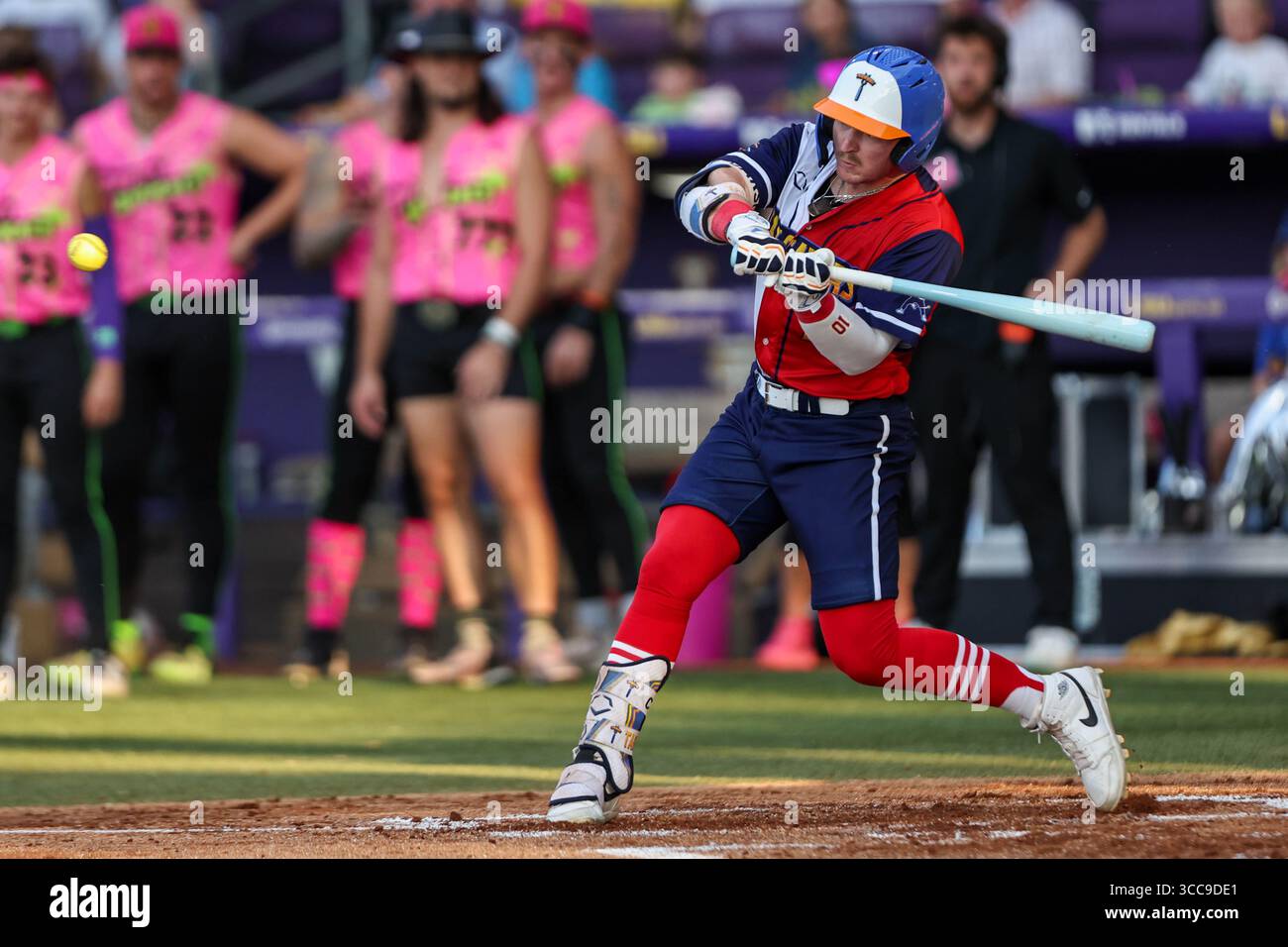 August 09, 2025: The Tailgater's Brett Carson (10) looks for a base hit ...