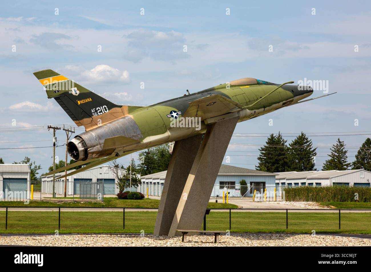 An Indiana Air National Guard North American Aviation F-100D Super ...