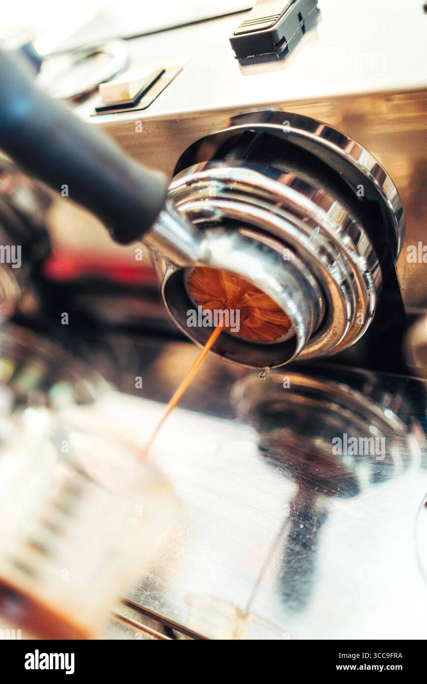 Close up espresso coffee extraction hi-res stock photography and images ...