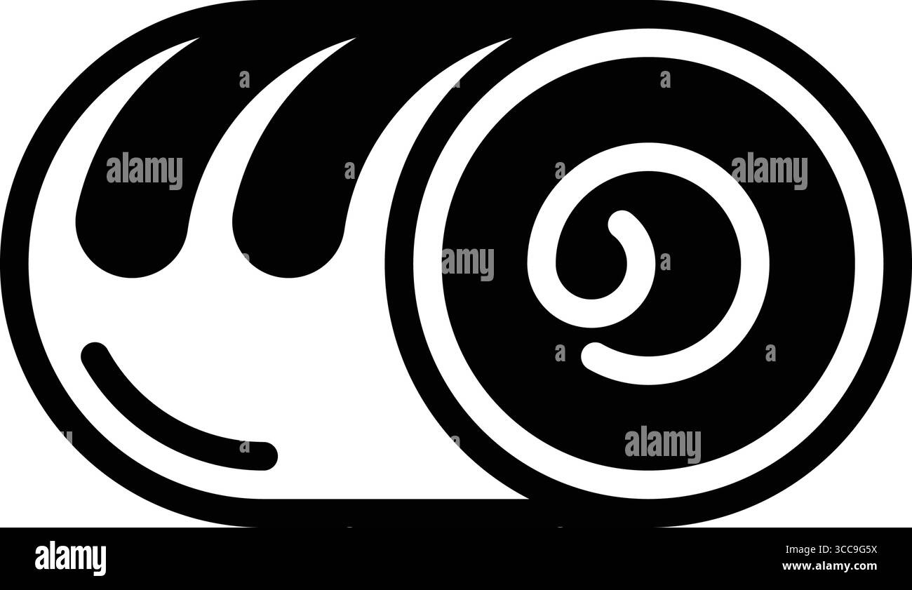 Chocolate roll cake cream Black and White Stock Photos & Images - Alamy