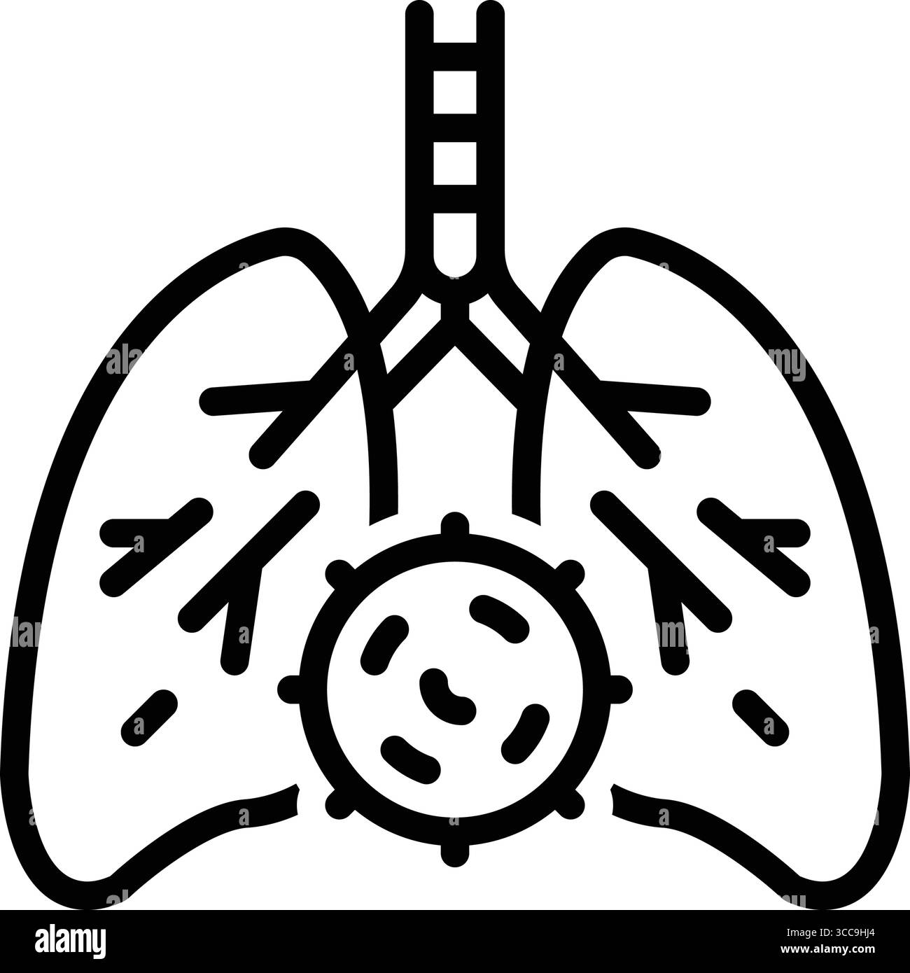 Icon for pneumonia, bronchopneumonia Stock Vector Image & Art - Alamy