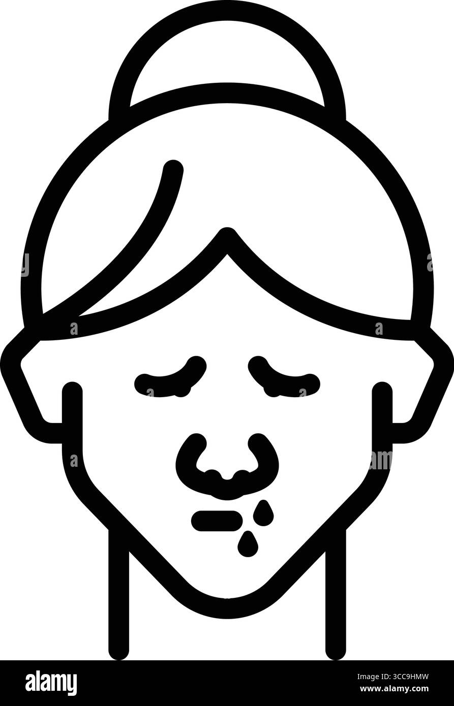 Runny nose illustration Black and White Stock Photos & Images - Alamy