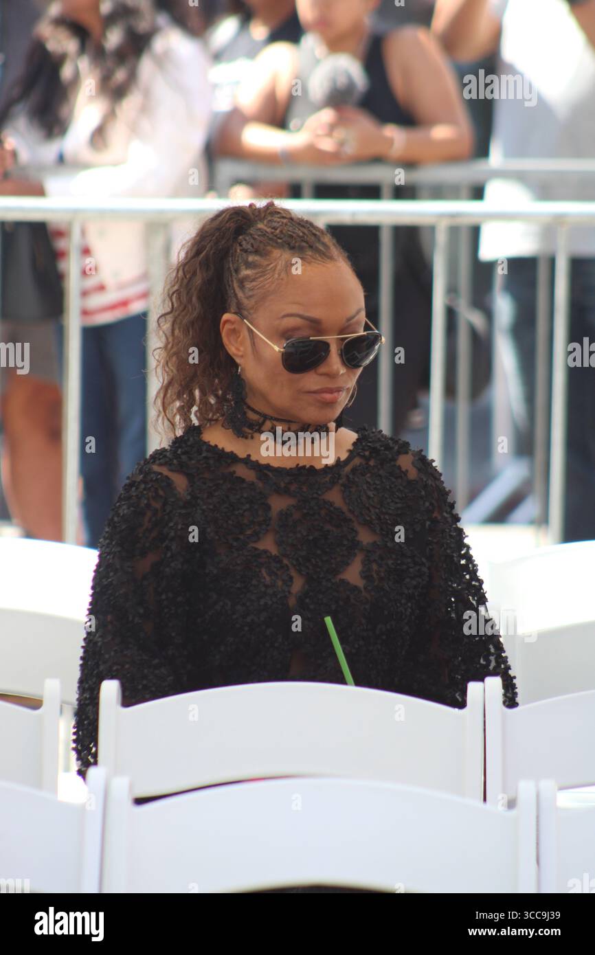 Singer Chante Moore at Busta Rhymes Hollywood Walk of Fame ceremony ...