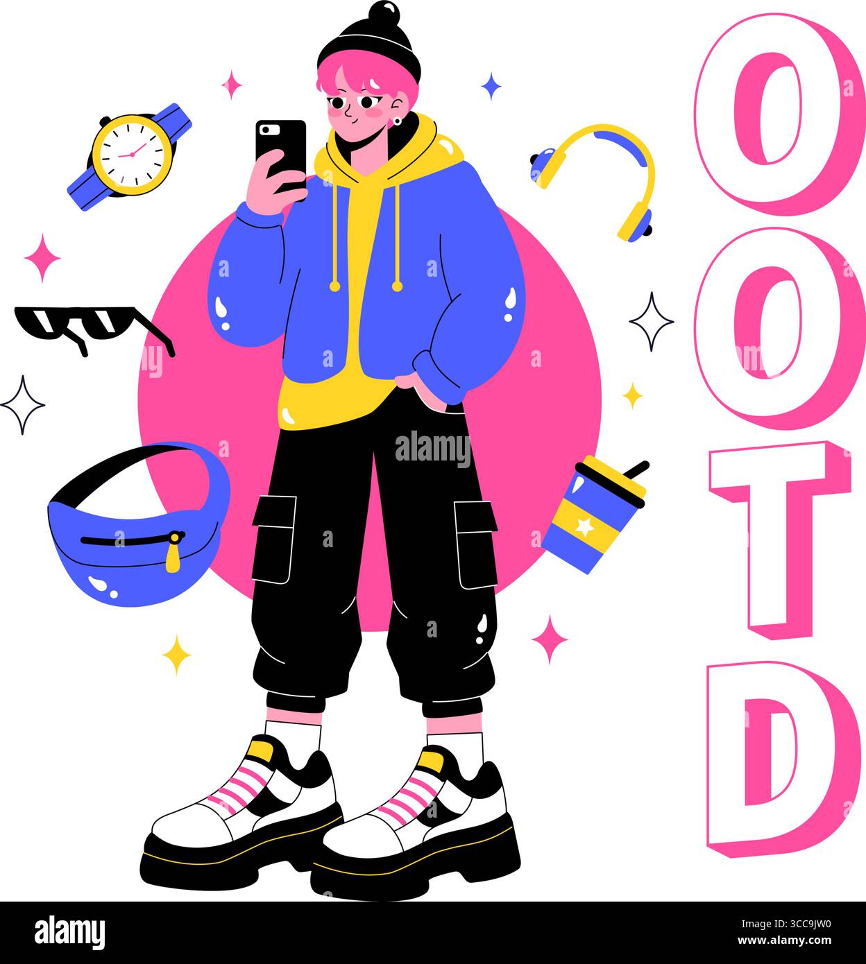 Ootd fashion Stock Vector Images - Alamy