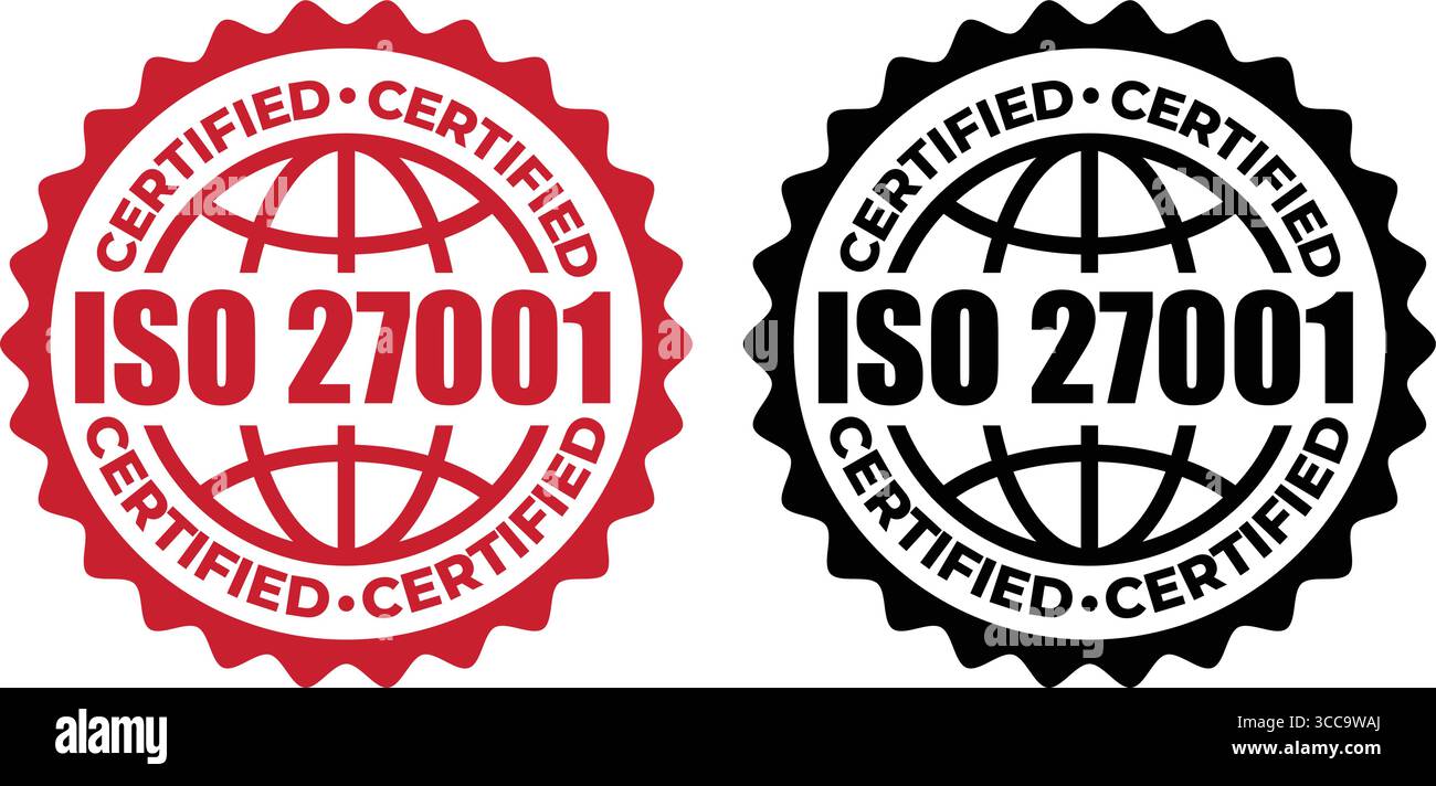 ISO 27001 Certification Badge – Vector Seal for Information Security ...